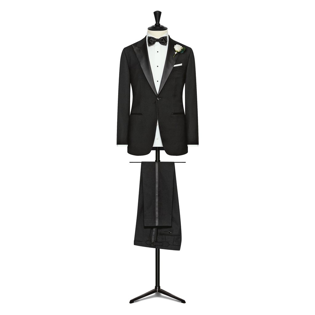 InwardStyle | Ceremonial Wear | Wool-Mohair Tropical Black Tuxedo